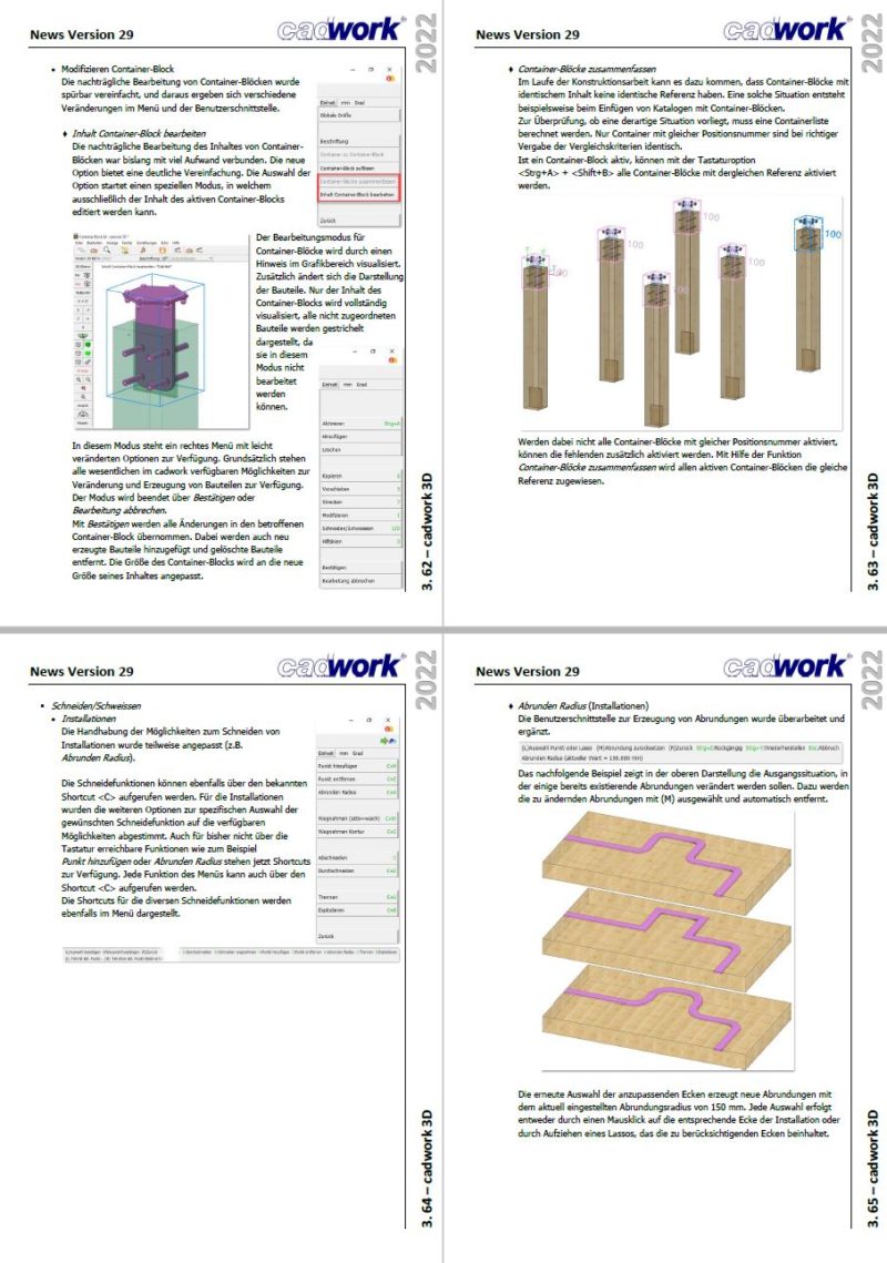 Dokumentation und Videos rund um die cadwork Version 29 - cadwork.de